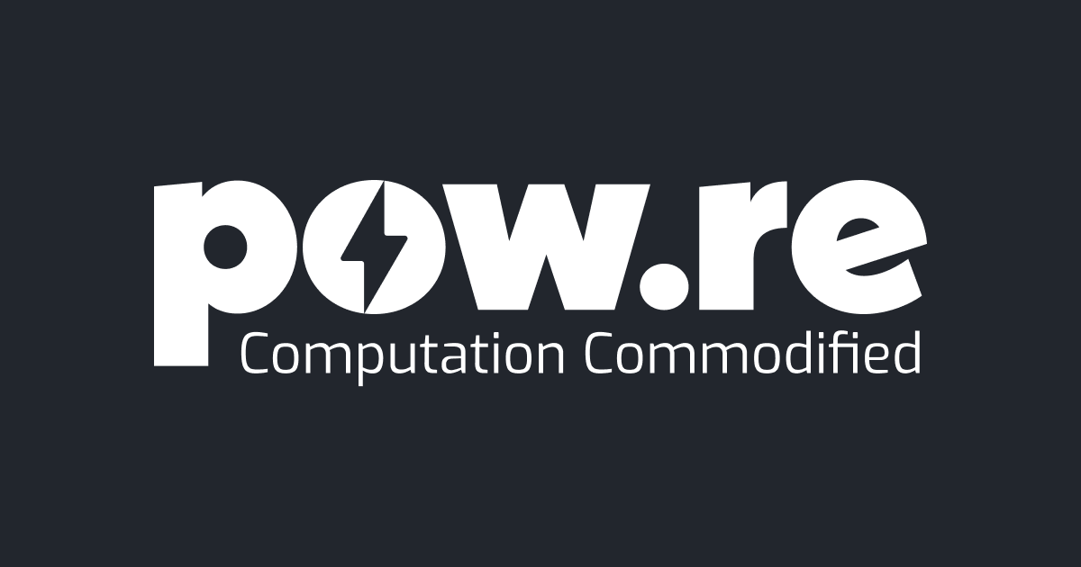 POW.RE - Computation Commodified